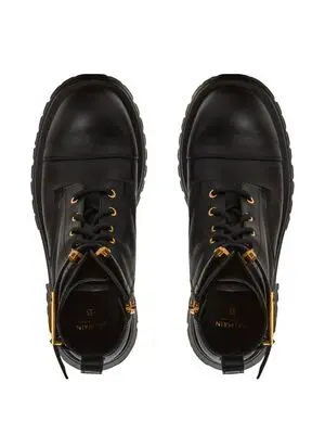 Balmain Romy Lace-up Leather Boots