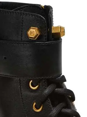 Balmain Romy Lace-up Leather Boots