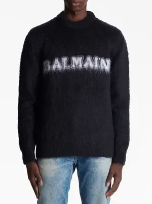 Balmain Logo-print Brushed Jumper