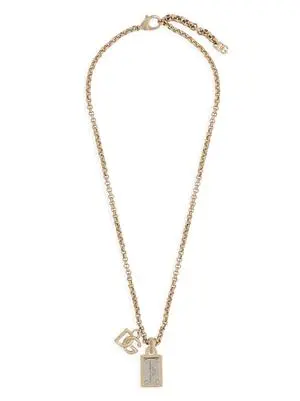 Dolce & Gabbana Logo-lettering Chain Necklace - Gold