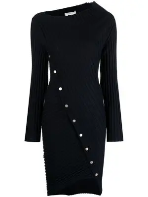 Philosophy Di Lorenzo Serafini Asymmetric Ribbed Minidress - Blue