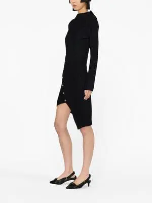 Philosophy Di Lorenzo Serafini Asymmetric Ribbed Knit Minidress - Blue