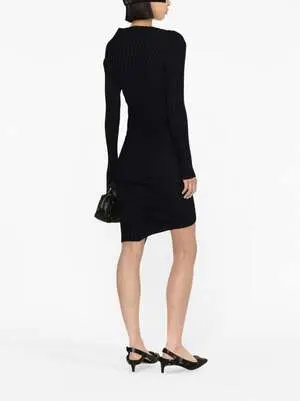 Philosophy Di Lorenzo Serafini Asymmetric Ribbed Knit Minidress - Blue