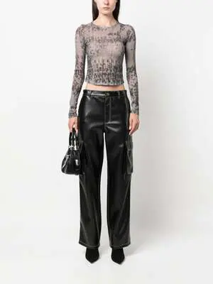 Philosophy Di Lorenzo Serafini Low-rise Flared Cargo Trousers