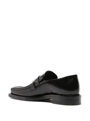 Martine Rose Square-toe Leather Loafers - Black