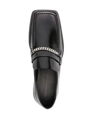 Martine Rose Square-toe Leather Loafers - Black