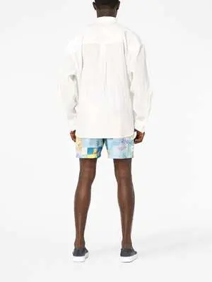 John Elliott Grid-print Shorts
