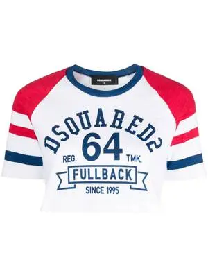 Dsquared2 Logo-print Crop Top - White