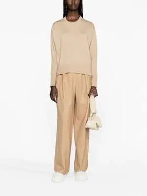 Patrizia Pepe Fine-knit Wool Jumper - Neutrals