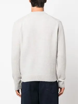 Maison Kitsuné Fox-patch Wool Jumper - Grey
