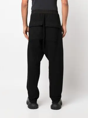 Rick Owens Drawstring-waistband Drop-crotch Trousers - Black