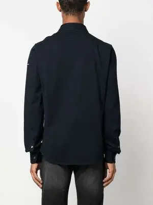 Kiton Logo-embroidered Stretch-cotton Shirt - Blue