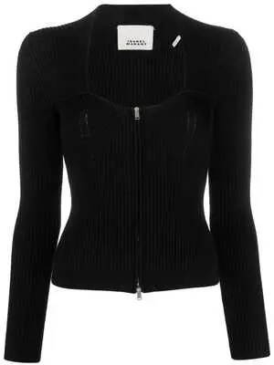 Isabel Marant Étoile Zelie Ribbed Zip-up Cardigan