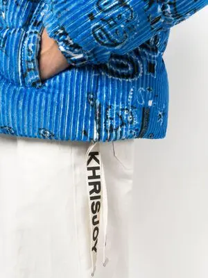 Khrisjoy Paisley-print Corduroy Padded Jacket