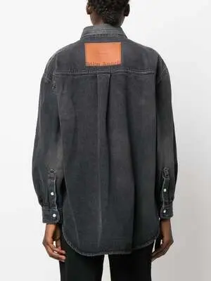 Palm Angels Logo-patch Denim Shirt