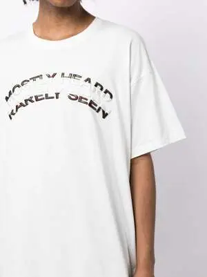 MOSTLY HEARD RARELY SEEN Logo-embossed Crew-neck T-shirt