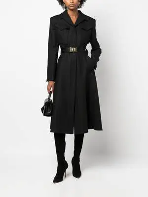 Elisabetta Franchi Logo-detail Belted Coat