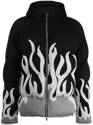 HACULLA. Up In Flames Zip-up Puffer Jacket - Black
