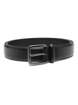 ORTIGNI Orciani Leather Buckle Belt Black