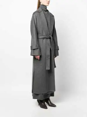 Brunello Cucinelli Cashmere Wrap Coat - Grey