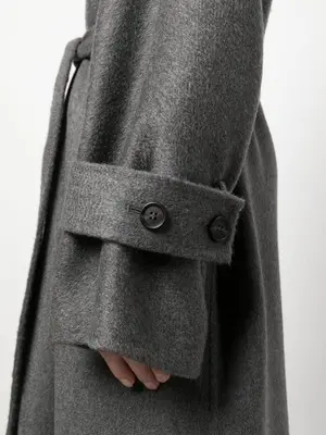 Brunello Cucinelli Cashmere Wrap Coat - Grey
