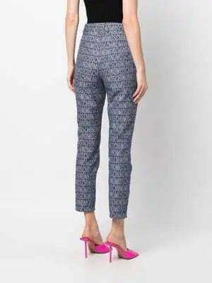 Moschino Logo-jacquard High-rise Slim-cut Jeans