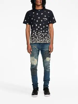 PURPLE BRAND Patch-detail Low-rise Skinny Jeans