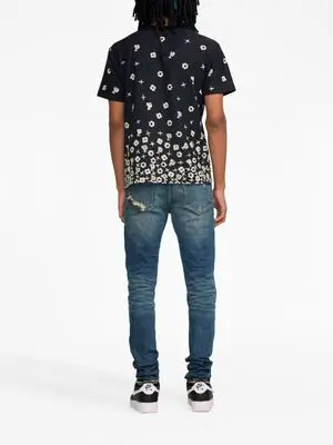 PURPLE BRAND Patch-detail Low-rise Skinny Jeans
