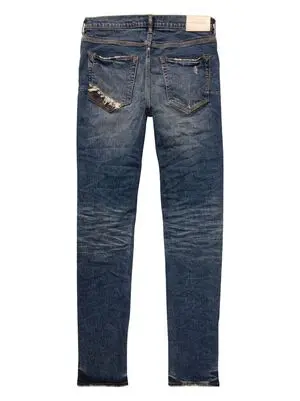 PURPLE BRAND Patch-detail Low-rise Skinny Jeans