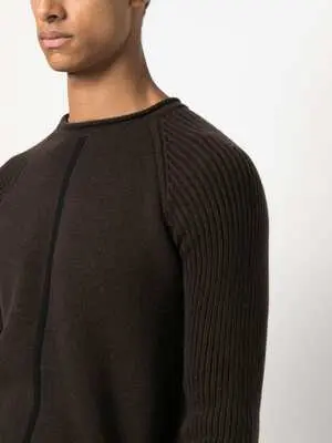 Rick Owens Wide-ribbed Crew-neck Jumper