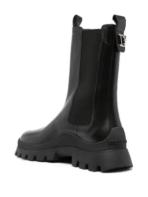 Dsquared2 Logo-plaque Leather Ankle Boots