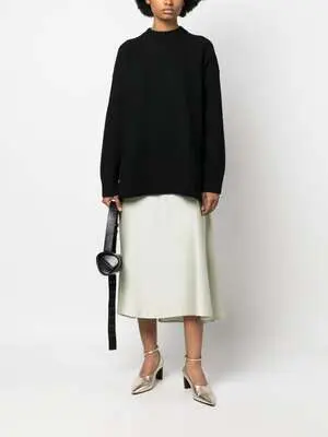 JIL SANDER Long-sleeve Wool Jumper - Black
