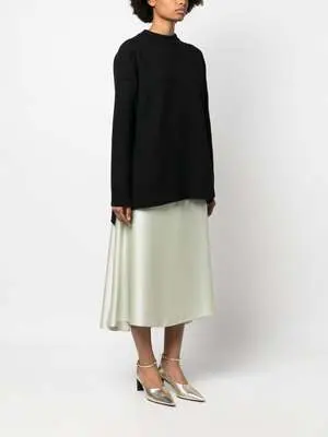 JIL SANDER Long-sleeve Wool Jumper - Black