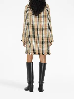 Burberry Bouclé Checkered Raincoat