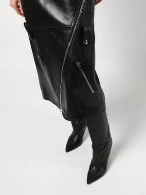 Alexander McQueen High-waisted Leather Skirt