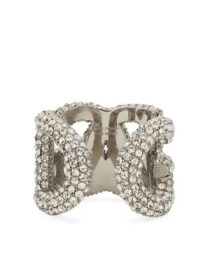 Dolce & Gabbana Crystal-embellished Logo Ring