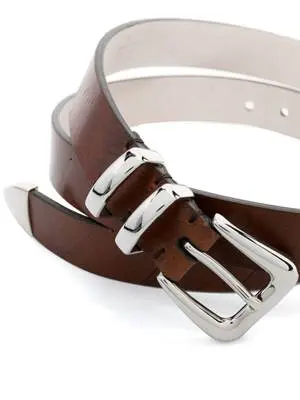 Brunello Cucinelli Etched Leather Belt