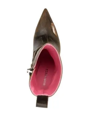 Dsquared2 100mm Distressed Pointed-toe Ankle Boots