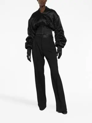 Dolce & Gabbana Satin Zip-up Cropped Jacket