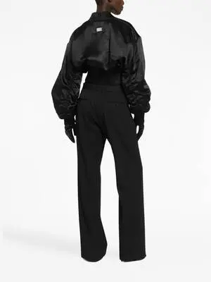 Dolce & Gabbana Satin Zip-up Cropped Jacket