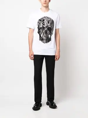 Philipp Plein Ss Snake Round-neck T-shirt - White