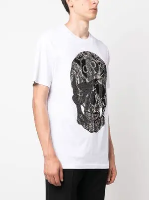 Philipp Plein Ss Snake Round-neck T-shirt - White