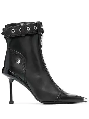 Alexander Mcqueen Silver Tone Booties