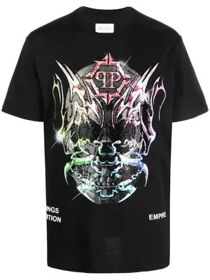 Philipp Plein Ss Chrome Round-neck T-shirt - Black