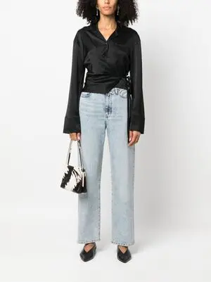 Nanushka Merano Wrap Shirt - Black