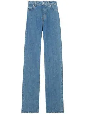 Burberry High-waist Straight-leg Jeans - Blue
