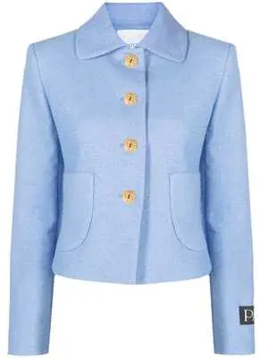 PATOU Long-sleeve Tailored Jacket - Blue