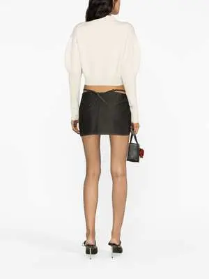 Alexander McQueen Cropped Wool-cashmere Jumper - Neutrals