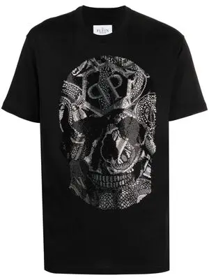 Philipp Plein Ss Snake Round-neck T-shirt - Black