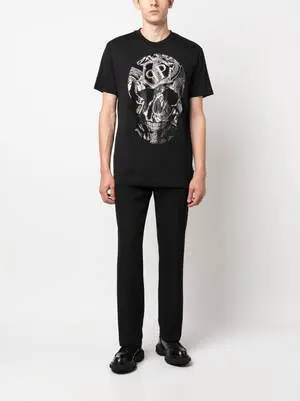 Philipp Plein Ss Snake Round-neck T-shirt - Black